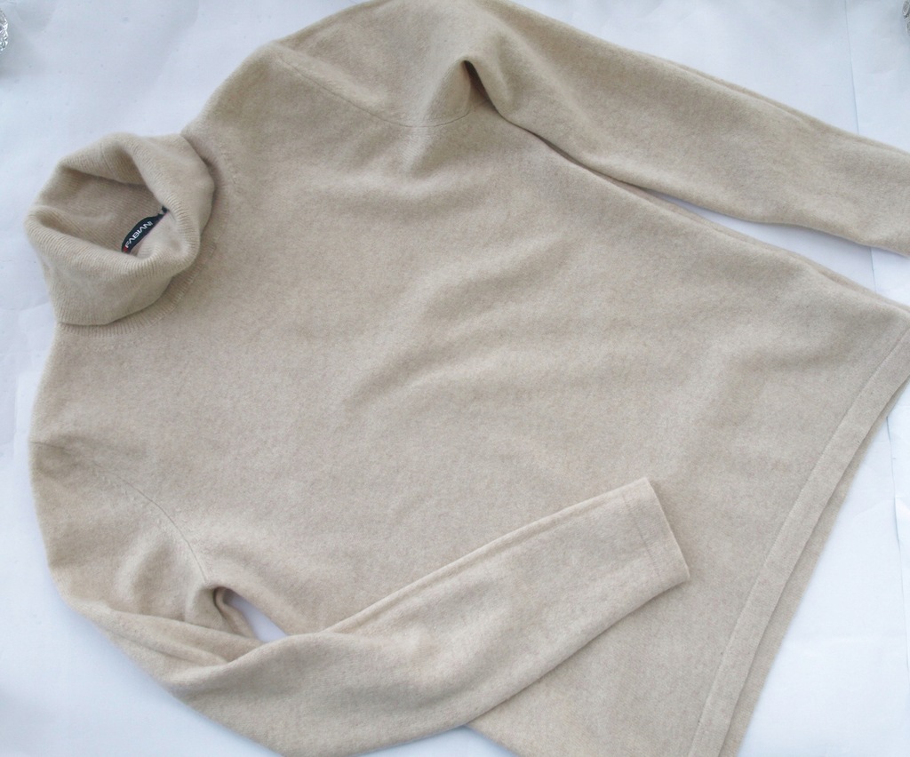 FABIANI 100% KASZMIR SWETER GOLF KREMOWY S - 14689443687 - oficjalne ...