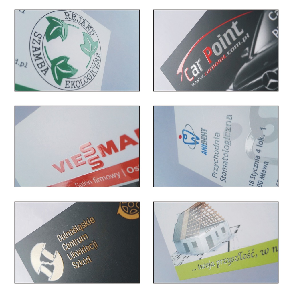 WIZYTÓWKI 500 szt. LAKIER selektywny UV 3D WYPUKŁY - 6522278627 - oficjalne archiwum Allegro