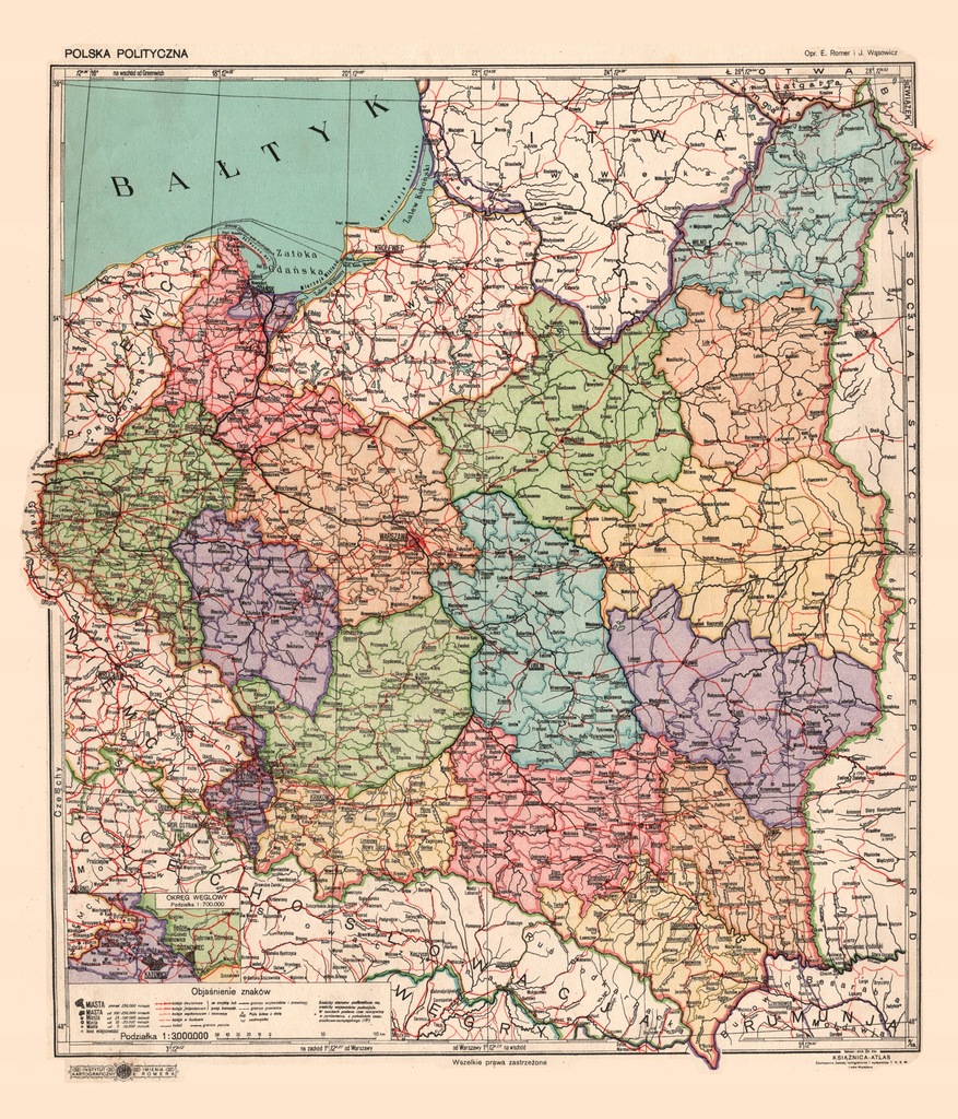 POLSKA II RP LWÓW EFEKTOWNA MAPA 1928 r. 70x60 cm - 11294468682 ...