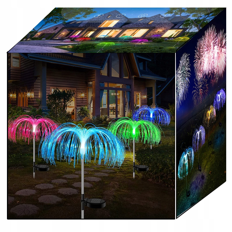2 SZT LAMPA SOLARNA OGRODOWA MEDUZA LAMPKA - 13461497824 - oficjalne archiwum Allegro