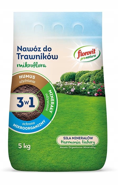 Florovit Mikroflora 3w1 Nawóz Do Trawników 5kg - 11828887570 - oficjalne archiwum Allegro