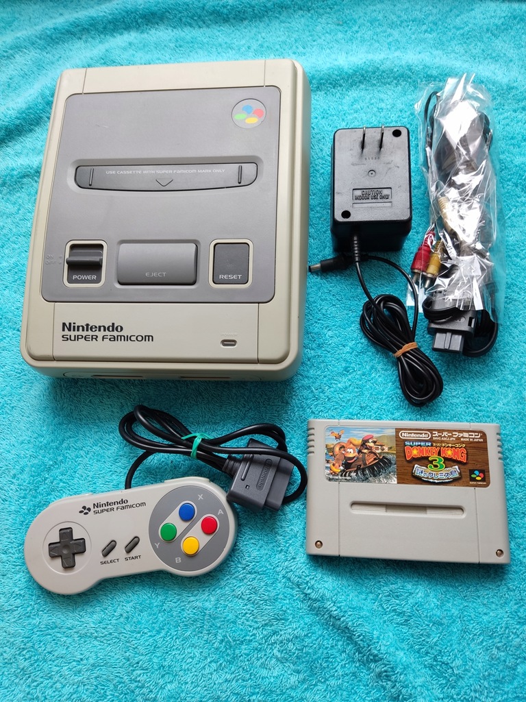 Konsola Super Famicom+pad+kable+Super Donkey Kong3 - 13032559354 ...