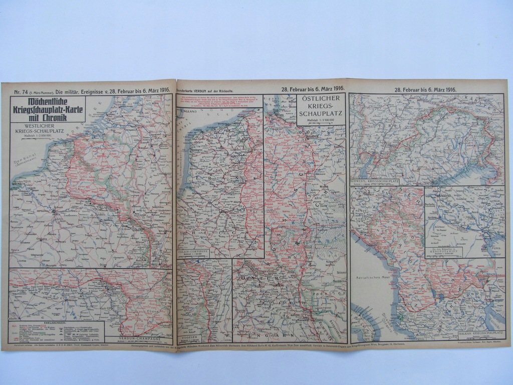 POLSKA KRESY EUROPA mapa wojenna nr 74 z 1916 r. - 8260740283 - oficjalne archiwum Allegro