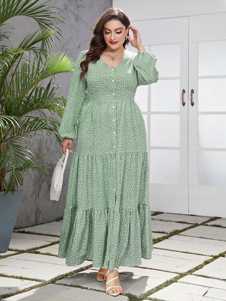 KC72205 *SHEIN SUKIENKA MAXI W SERDUSZKA XXL - 13457502220 - oficjalne archiwum Allegro