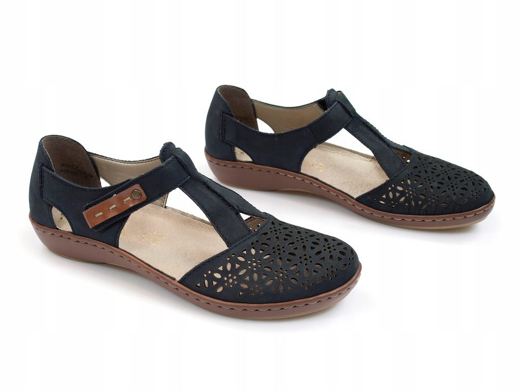 półbuty letnie Rieker sandały ażur buty Antistress - 7958138649 ...