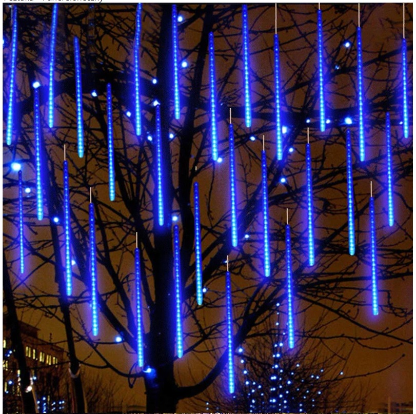 SOPLE METEORY NIEBIESKIE 50 cm LED SPADAJĄCY ŚNIEG - 12857030498 ...
