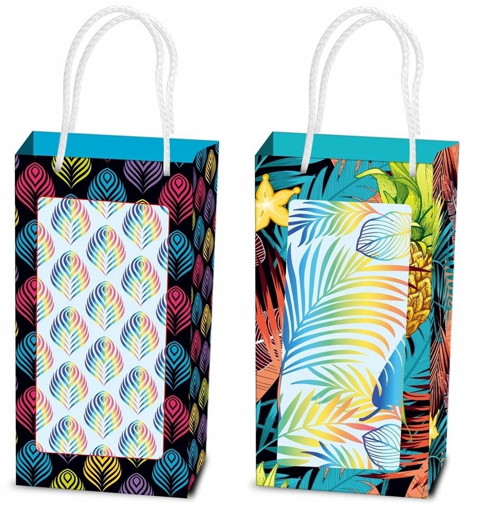 TORBA TOREBKA PREZENTOWA Z OKIENKIEM NA BUTELKĘ PIONOWA DUŻA DEKORACYJNA - 14411191802 ...