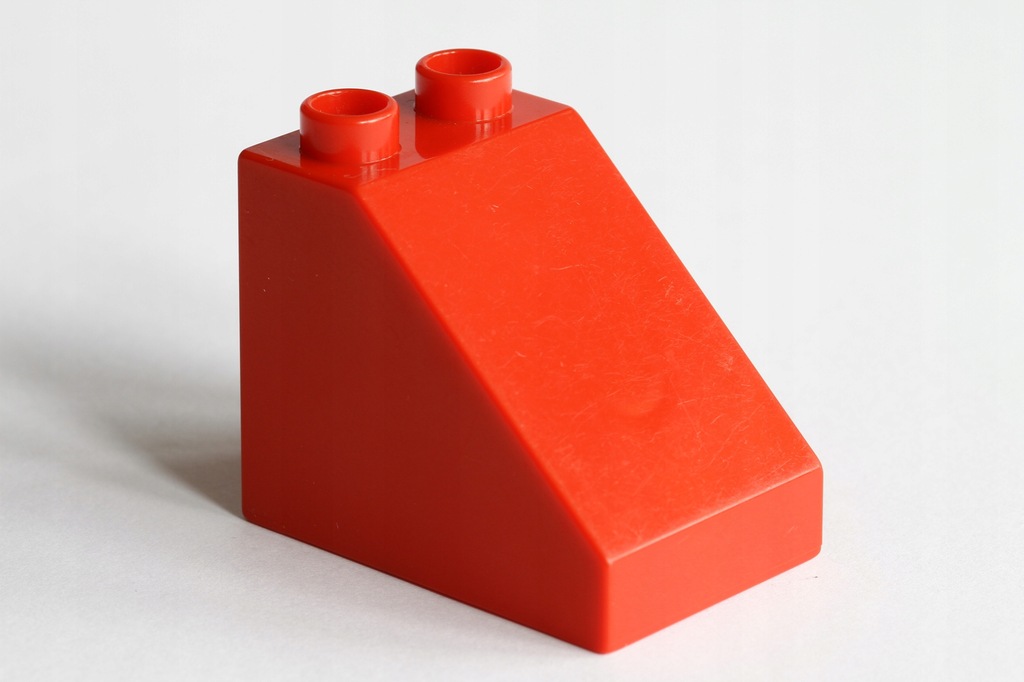 Lego Duplo klocek daszek skos 2x3 czerwony - 12896171300 - oficjalne archiwum Allegro