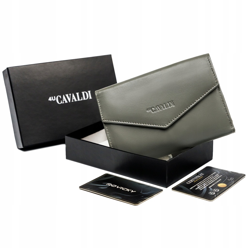Składany portfel damski skórzany Cavaldi na karty - 10801951711 ...