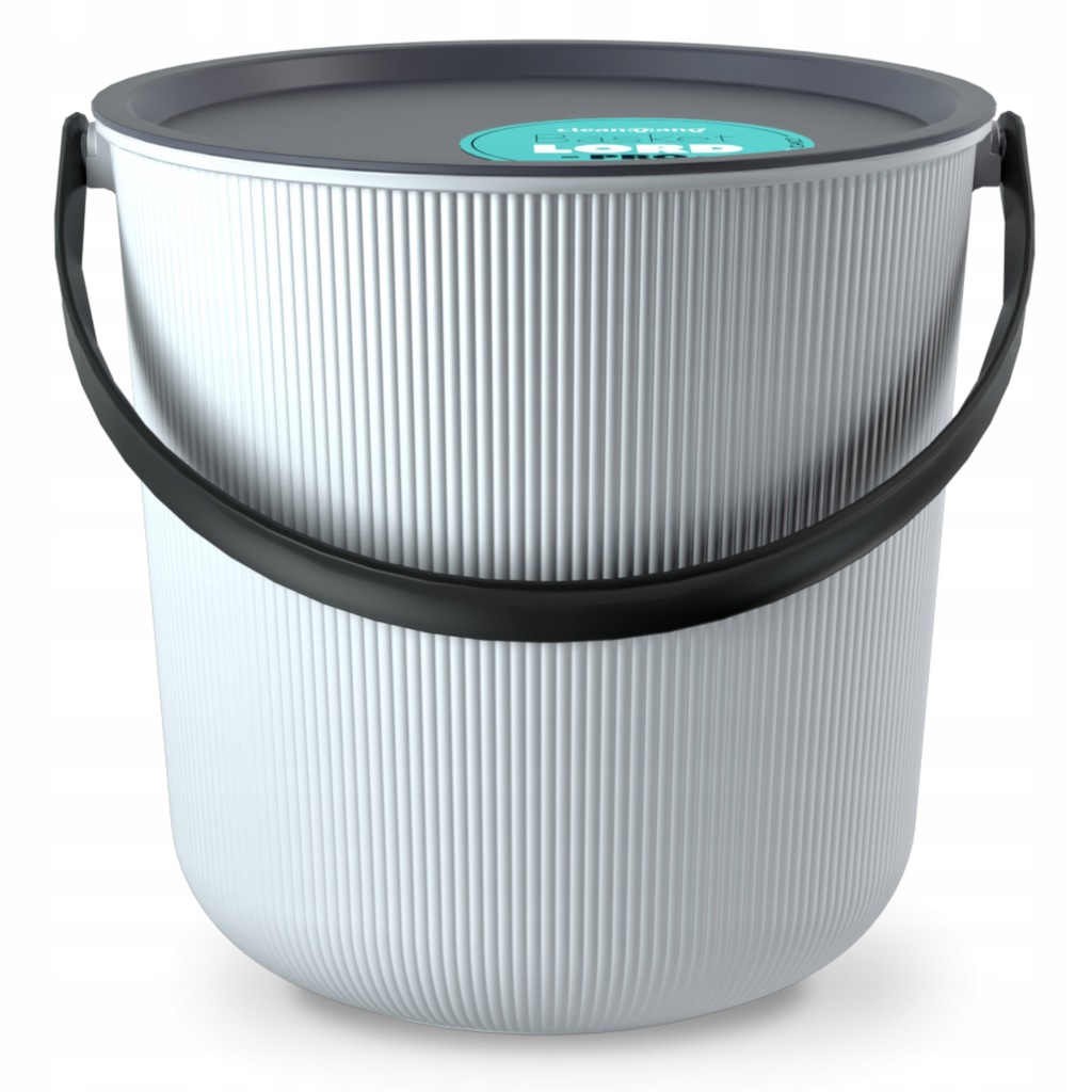 Wiadro 10L Wiaderko plastikowe z pokrywą z uchwytem uniwersalne z ...