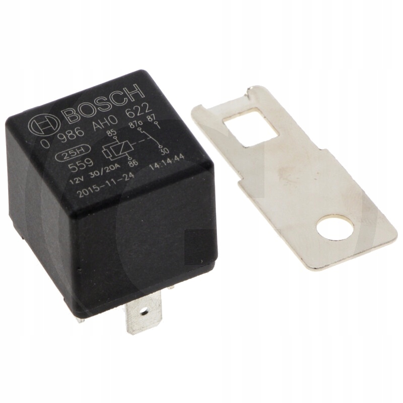 Przekaźnik BOSCH 12V/30A, 5-pinowy, uchwytem - 15353638988 - oficjalne archiwum Allegro