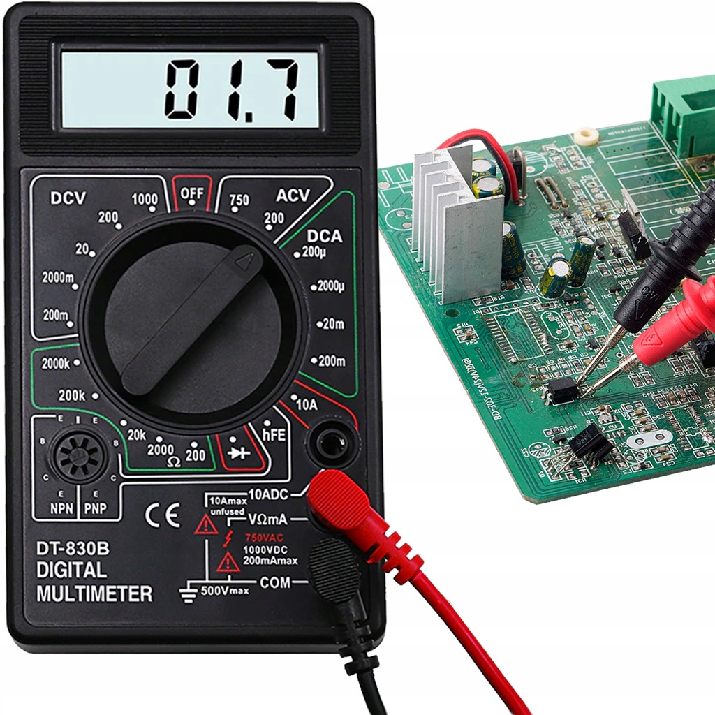 MIERNIK ELEKTRYCZNY MULTIMETR CYFROWY UNIWERSALNY - 11924722590 - oficjalne archiwum Allegro