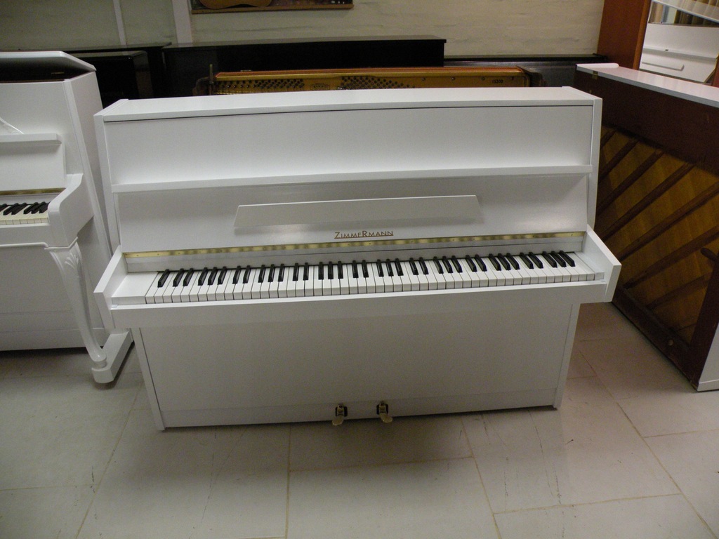 Pianino marki ZIMMERMANN śnieżnobiały 88 klawiszy - 13033890962 ...