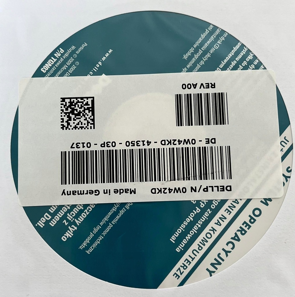 Dell Windows XP SP3 reinstallation CD WIN2 - 13596652011 - oficjalne ...