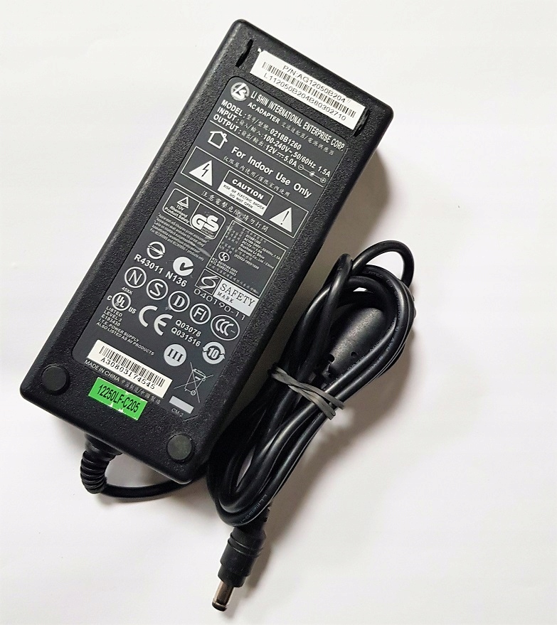 ZASILACZ Li Shin 12V 5A 60W 0218B1260 WTYK 2.1mm - 12997327074 ...