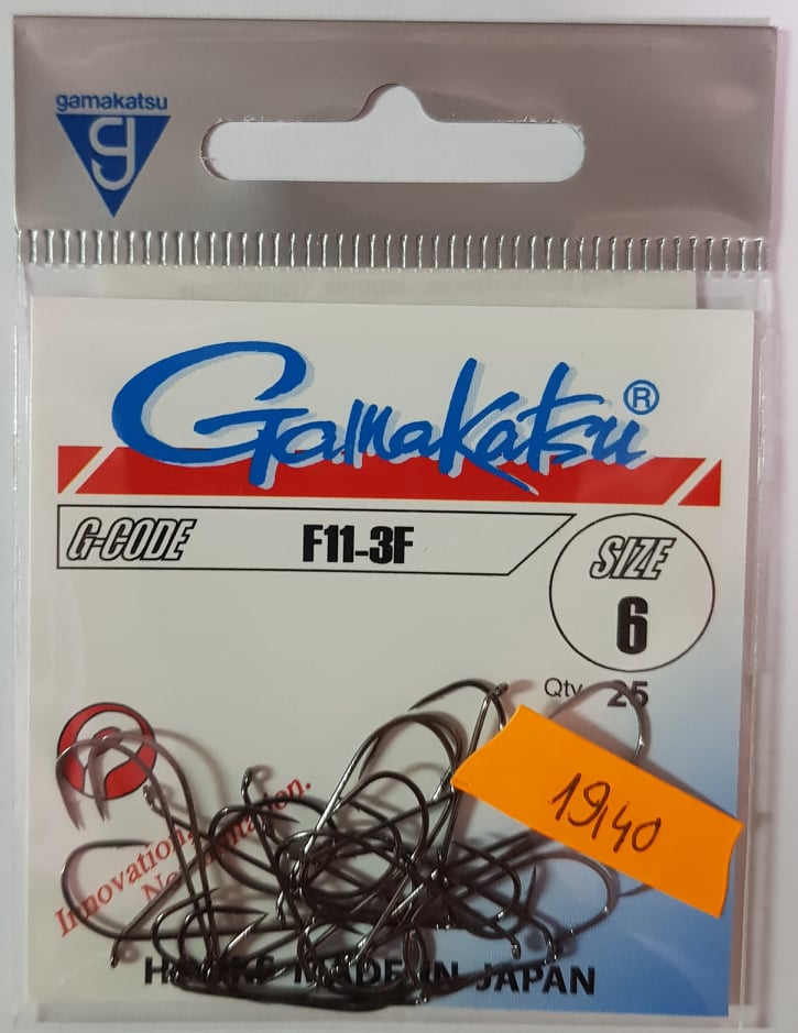 Haczyki Gamakatsu F11-3F nr 6 - czarny - 11788230590 - oficjalne ...