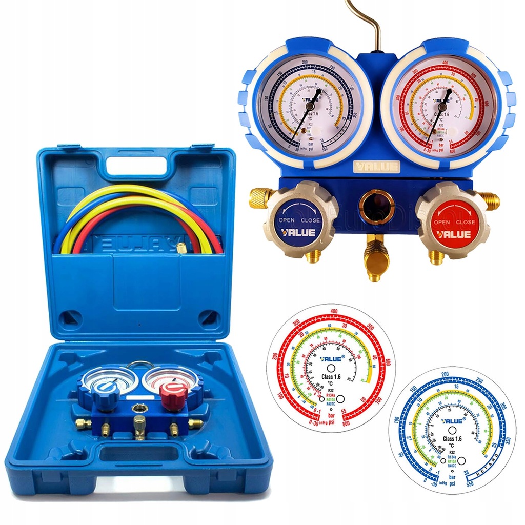 Zestaw manometrów VALUE R-32/R-410a/R-407c/R-134 - 13254291041 ... Zestaw manometrów VALUE R-32/R-410a/R-407c/R-134 - 13254291041 ...