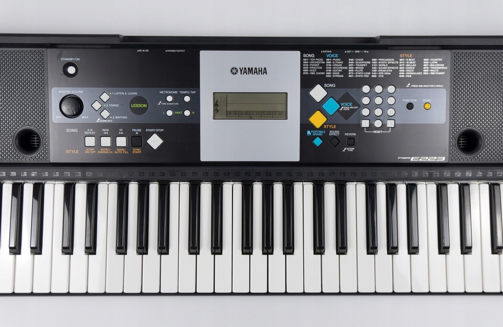 Keyboard YAMAHA PSR-E223 - 8724042600 - oficjalne archiwum Allegro