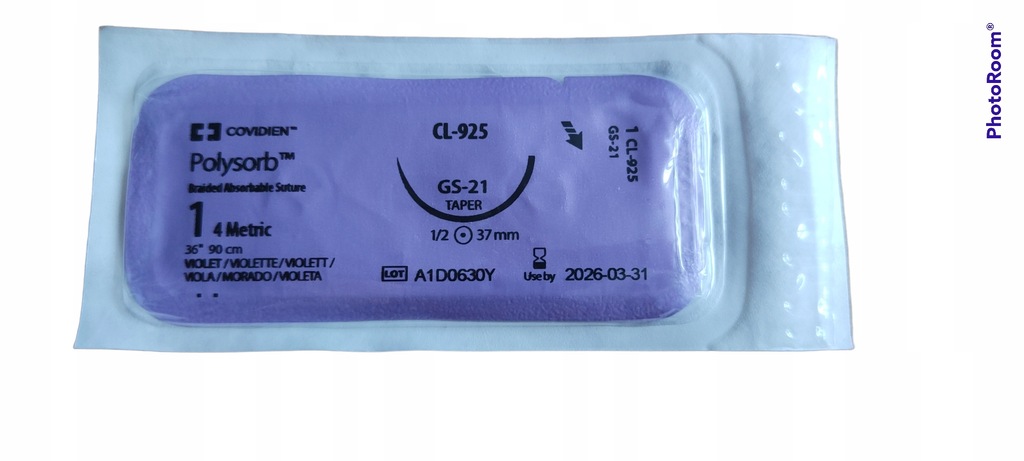 Nici chirurgiczne wchłanialne Polysorb 1 z igłą - 12878120026 ...