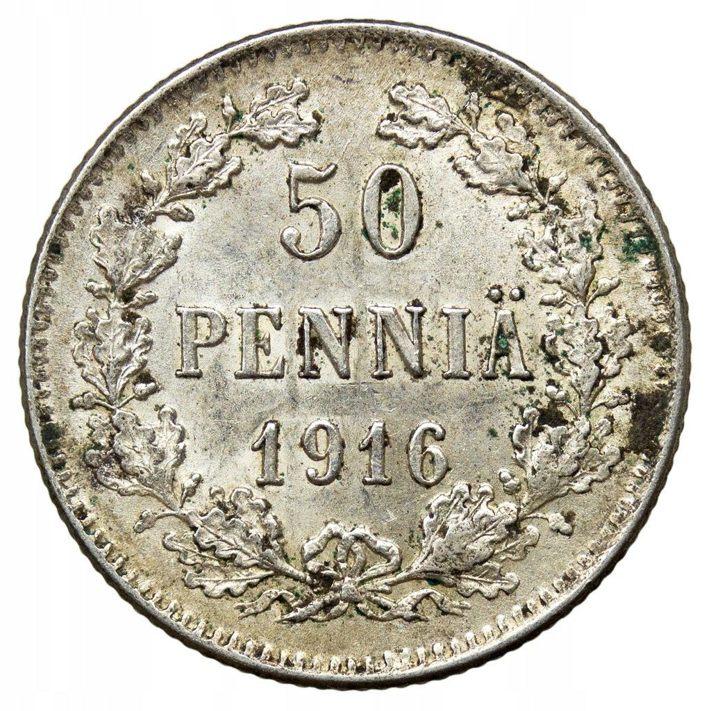 Finlandia 50 pennia 1916, st. 1- - 15141703292 - oficjalne archiwum Allegro