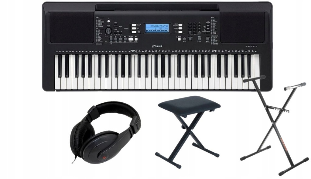 YAMAHA PSR E-373 E373 KEYBOARD KLAWISZ + KURS SET7 - 13563714324 - oficjalne archiwum Allegro