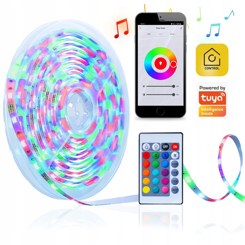 GAMINGOWA TAŚMA LED RGB OVERMAX WODOODPORNA 5m - 10805695914 ...