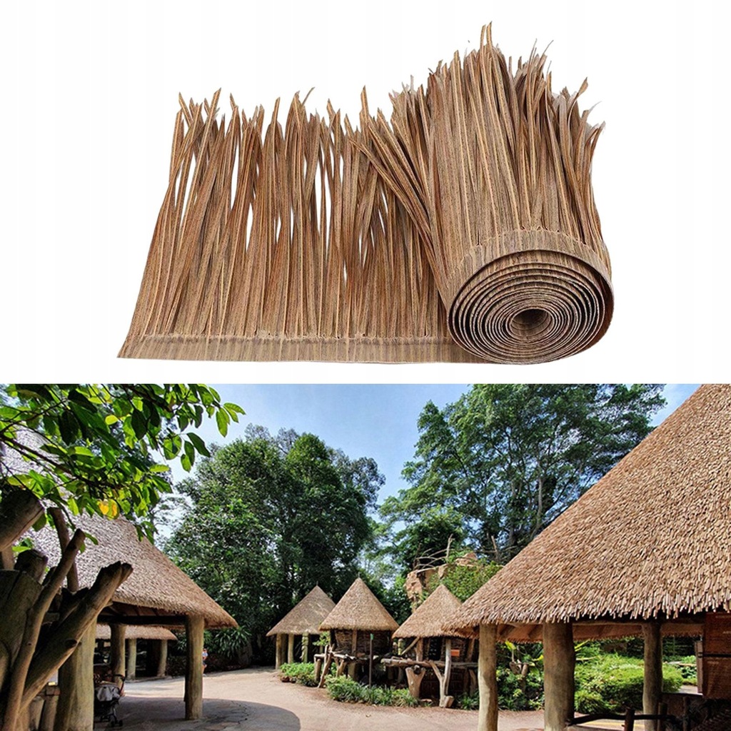 Mexican Straw Roof Thatch Artificial Palm Thatch Rolls Multi Apricot ...