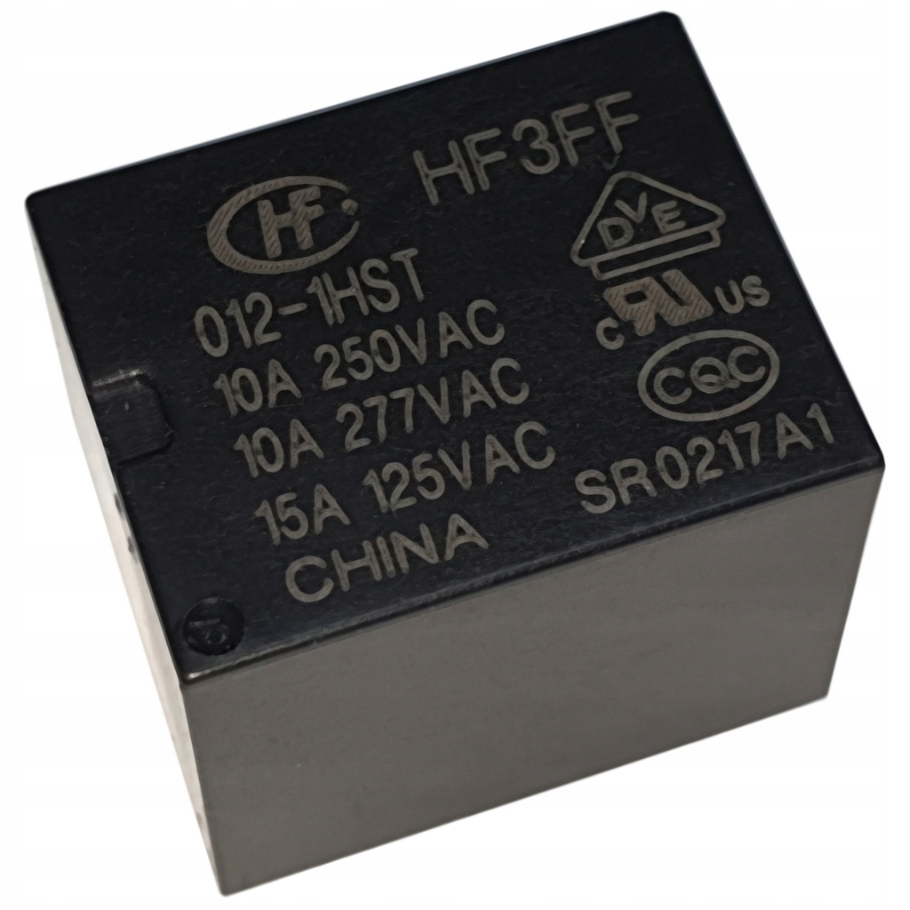 Przekaźnik HF3FF-012-1HST 12V 10A zwierny HONGFA - 10796018581 - oficjalne archiwum Allegro