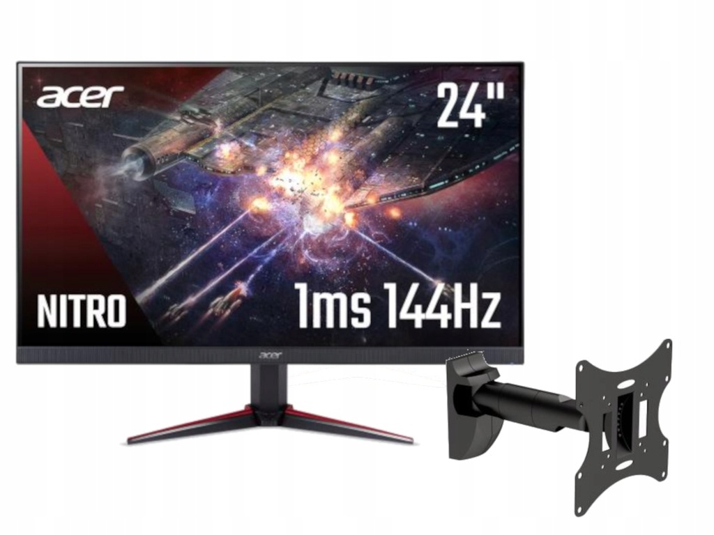 Monitor Acer Nitro VG240 IPS 1ms 144Hz + UCHWYT - 10619037024 ...