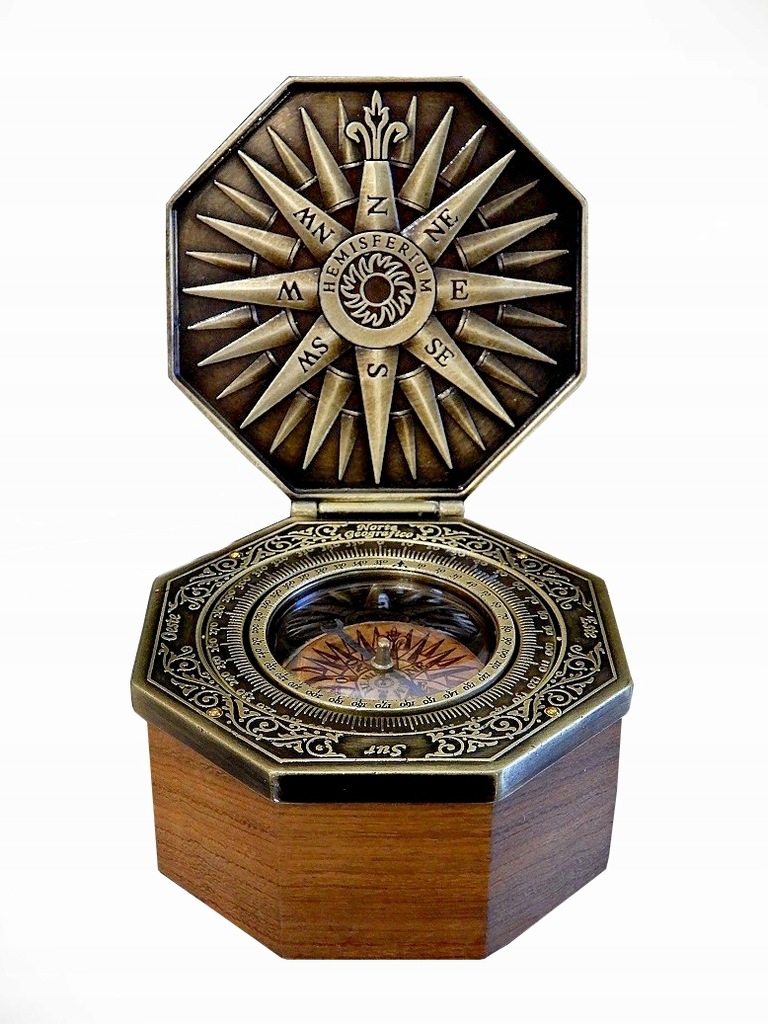 KOMPAS RENESANSOWY MORSKI OKRĘTOWY CARDAN GRAWEr - 9485493816 ...
