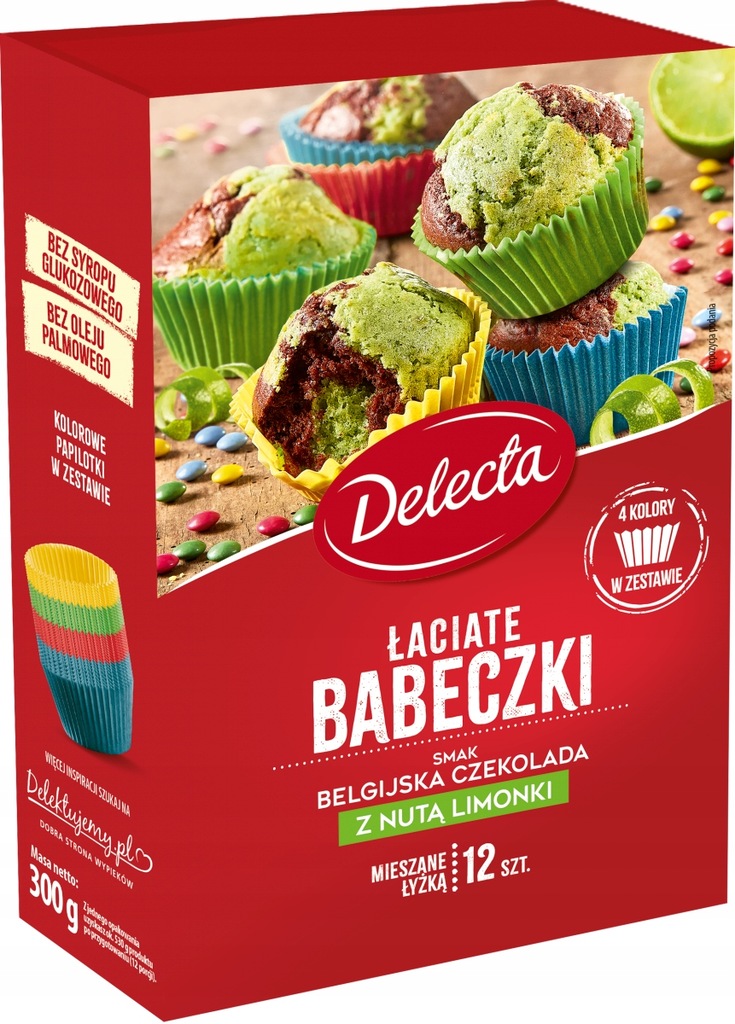 DELECTA BABECZKI CZEKOLADOWE Z NUTĄ LIMONKI 300G - 12378588309 ...