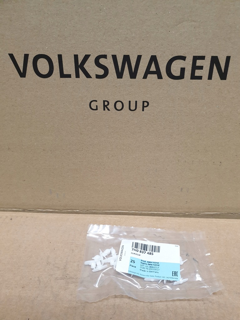 VolkswagenOE 7H0837485 klip spinka uszczelki drzwi - 12697774712 ...