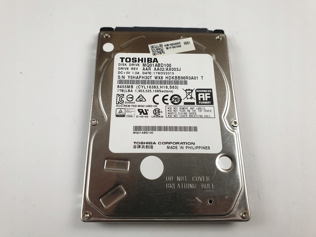 Toshiba 2,5' HDD 1TB 5400RPM (2047922) - 13140011075 - oficjalne archiwum Allegro