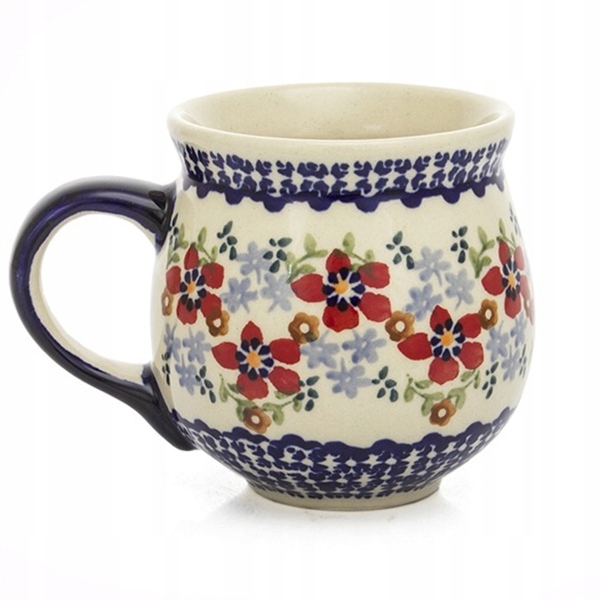 KUBEK CZESKI 0,5L CERAMIKA BOLESŁAWIEC DEK. MM01 - 10819712491 - oficjalne archiwum Allegro