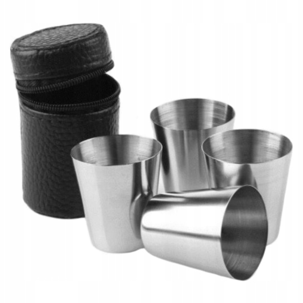 Kieliszki metalowe turystyczne 12 x 30ml + ETUI - 12689760665 - oficjalne archiwum Allegro