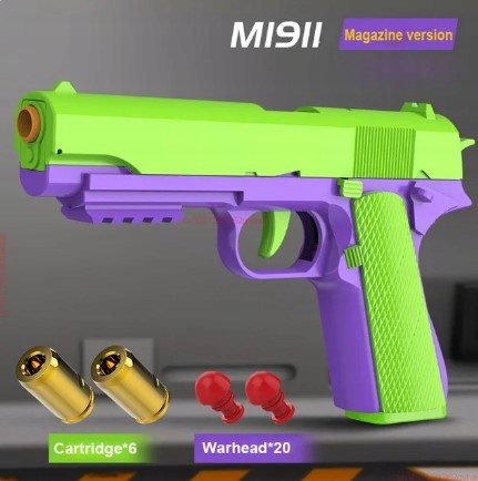 TIKTOK FIDGET TOY PISTOLET COLT M1991+ REPLIKA REALISTYCZNY stress shot ...