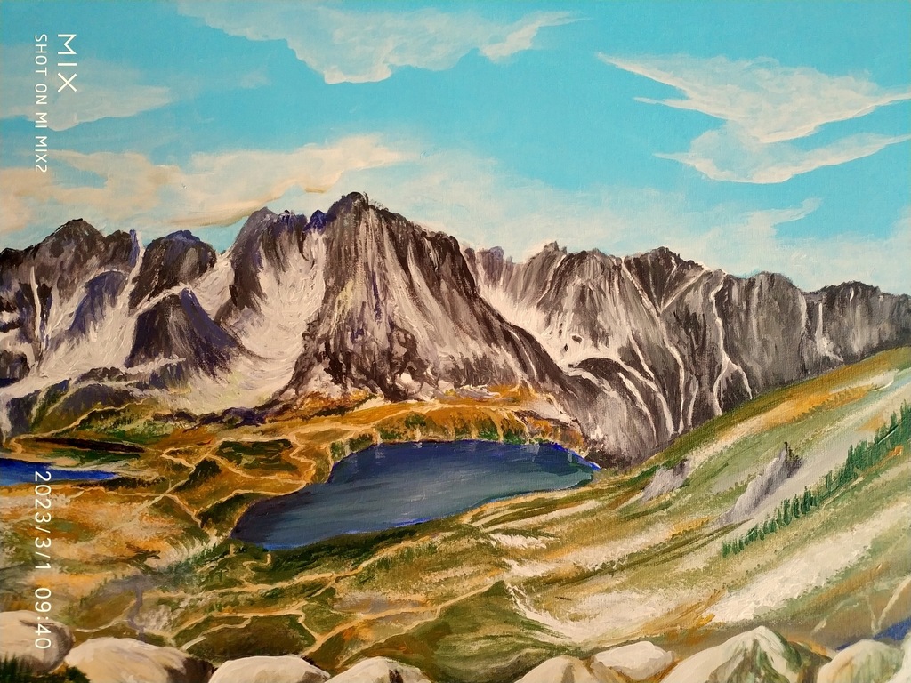 POLSKIE TATRY.ORLA PERĆ. B.duży olej,Galeria Gochy - 13509176219 ...