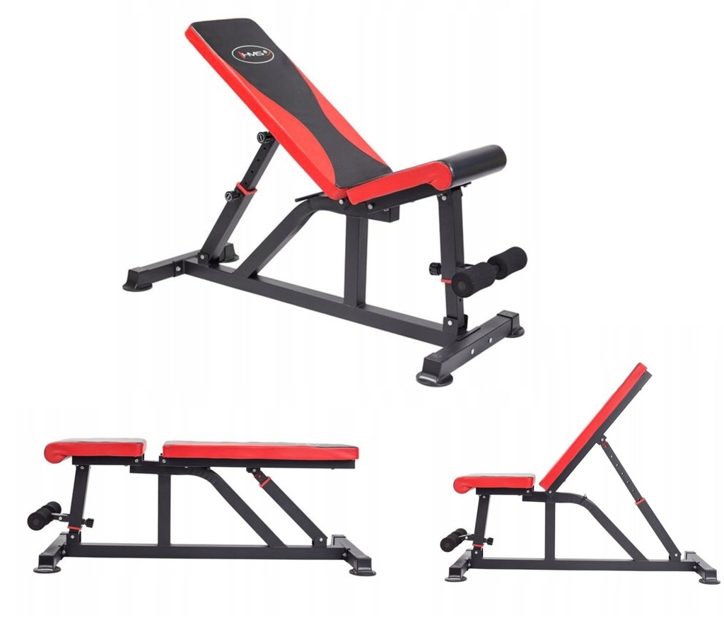 TRENINGOWA ŁAWECZKA ŁAWKA DO ĆWICZEŃ SIŁOWYCH REGULOWANA SKŁADANA HMS ...