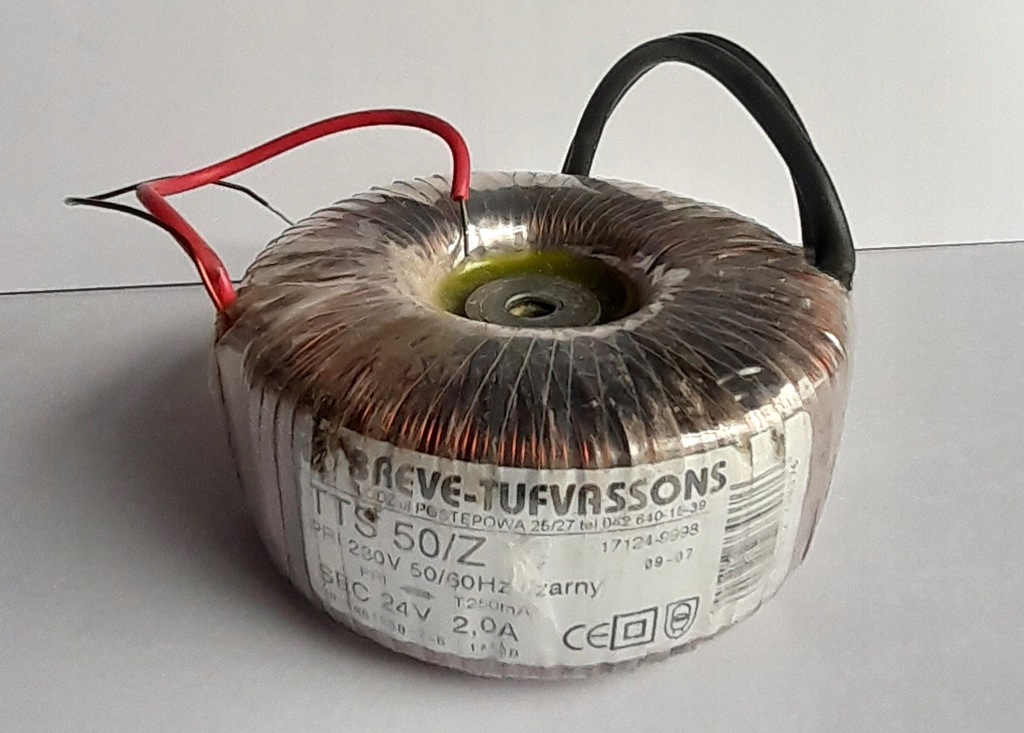BREVE Transformator toroidalny TTS 50/Z 230V/24V - 12259119364 - oficjalne archiwum Allegro