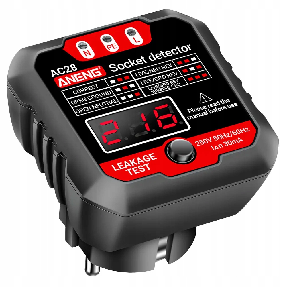 Power Outlet Tester Supply Voltage Meter - 13732118231 - oficjalne ...