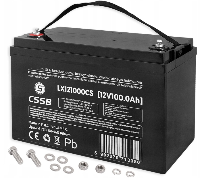 MOCNY AKUMULATOR CSSB AGM 12V 100Ah BEZOBSŁUGOWY - 11948991071 - oficjalne archiwum Allegro