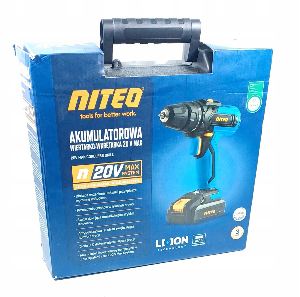 Niteo Wkrętarka Akumulatorowa 20V Max Jak Nowa - 13474892762 - oficjalne archiwum Allegro