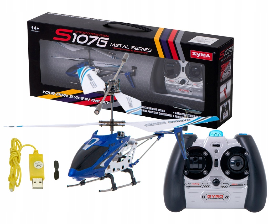 ORYGINALNY HELIKOPTER SYMA S107G PILOT RC GYRO USB - 11804380531 ...