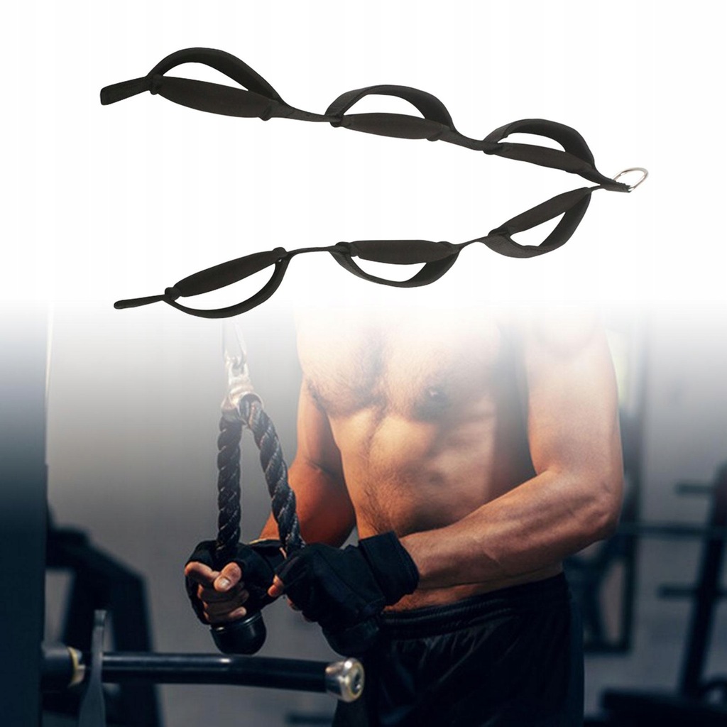 Tricep Rope Strap Arm Extension Band Leg Raise Strap for Home Gym Adult ...
