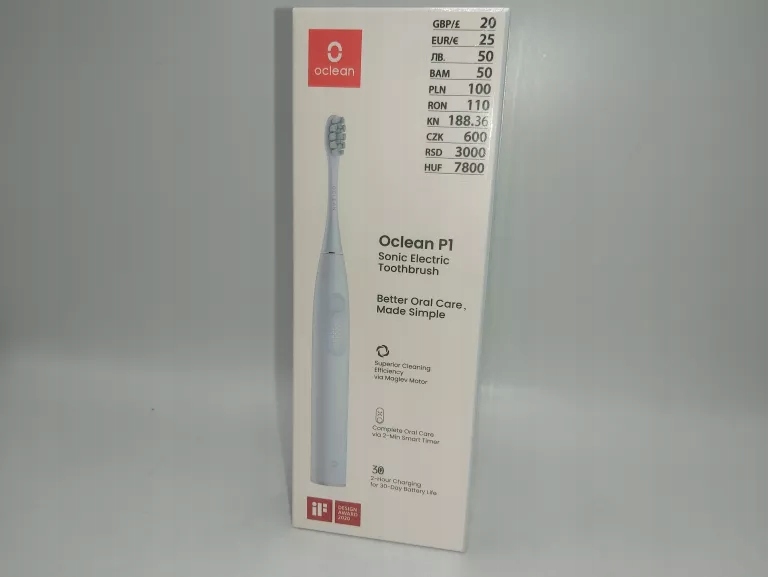 SZCZOTECZKA ELEKTRYCZNA OCLEAN P1 BIAŁA KOMPLET - 14837580316 - oficjalne archiwum Allegro