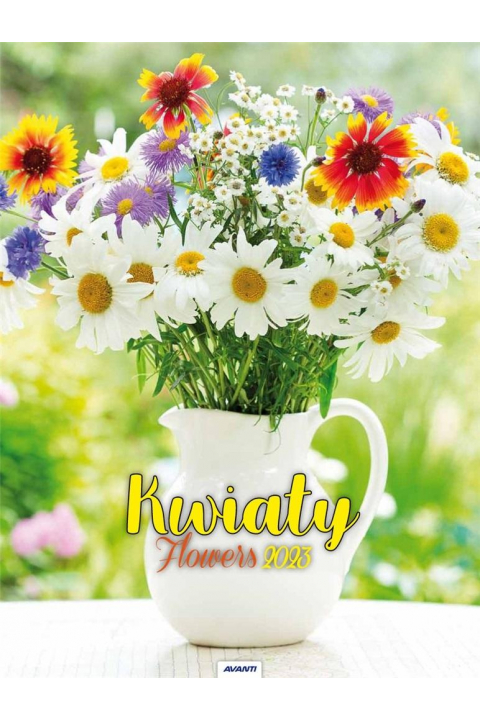 Kalendarz 2023 Kwiaty ścienny - 12701191583 - oficjalne archiwum Allegro