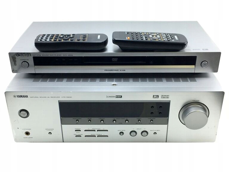 YAMAHA AMPLITUNER HTR-5930 240W +DVD S559 +PILOTY - 11090850722 - oficjalne archiwum Allegro