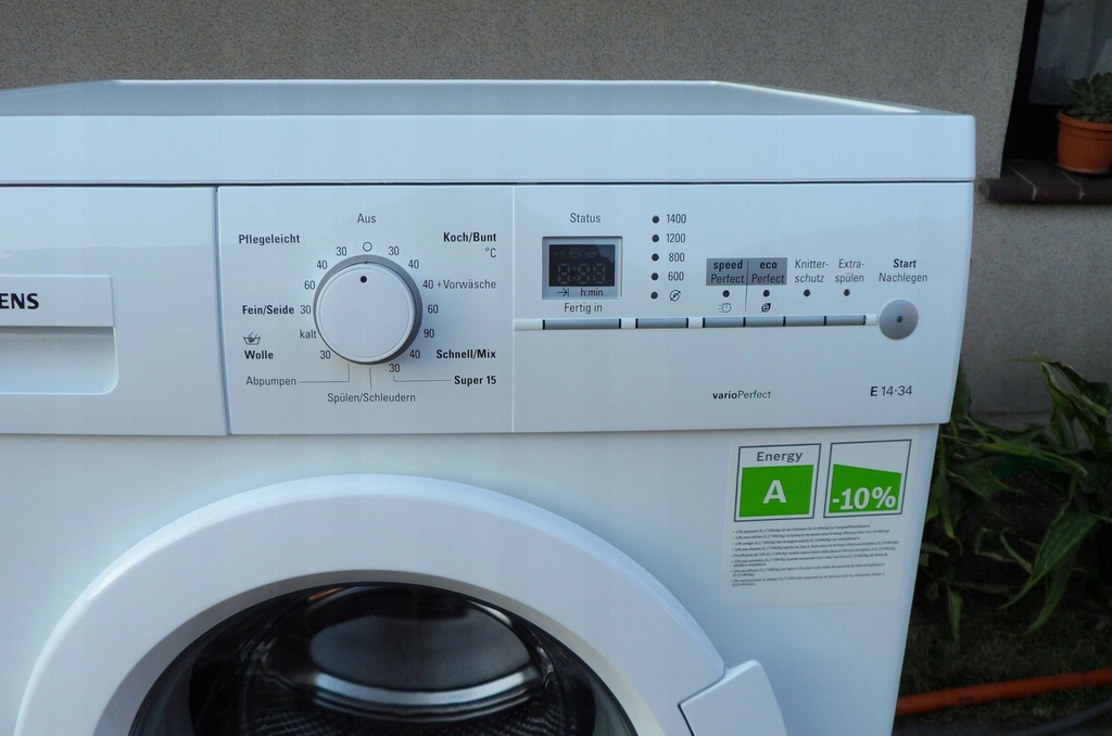 SIEMENS E14:34 - ECO WASH-6KG-LED-A++-VarioPerfect - 7549366945 - oficjalne archiwum Allegro
