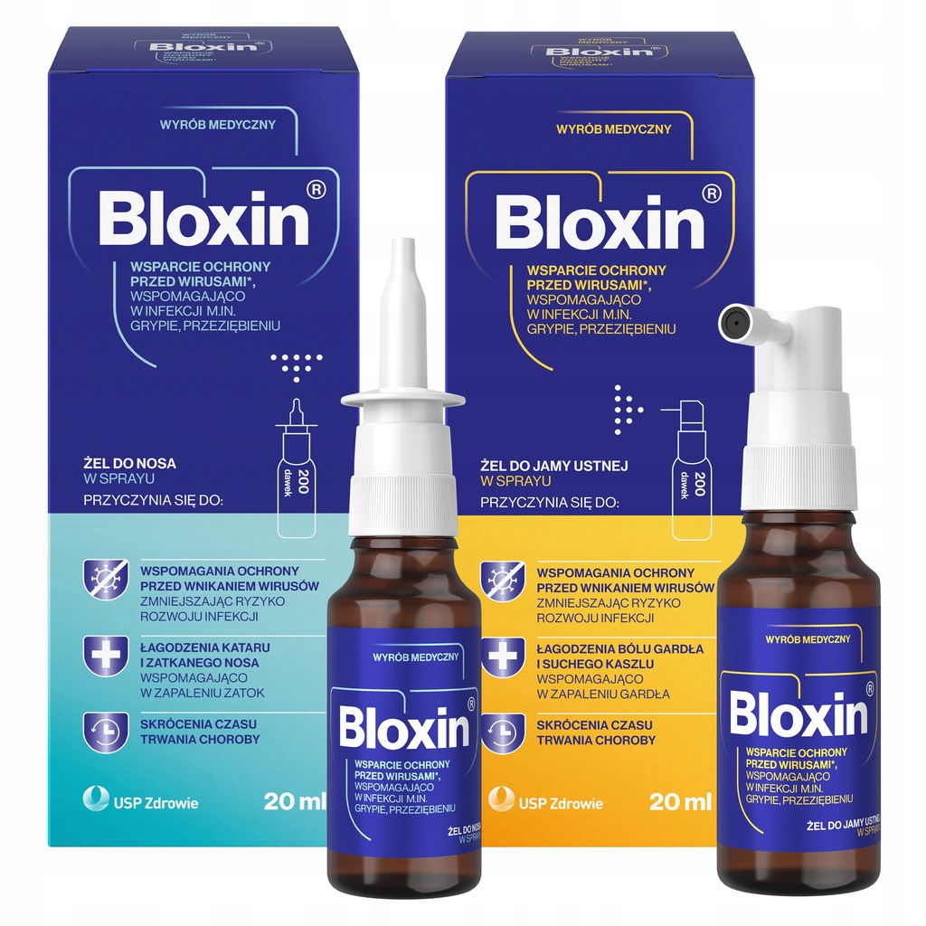 BLOXIN ZESTAW Żel do jamy ustnej i nosa w sprayu - 11929770892 ...