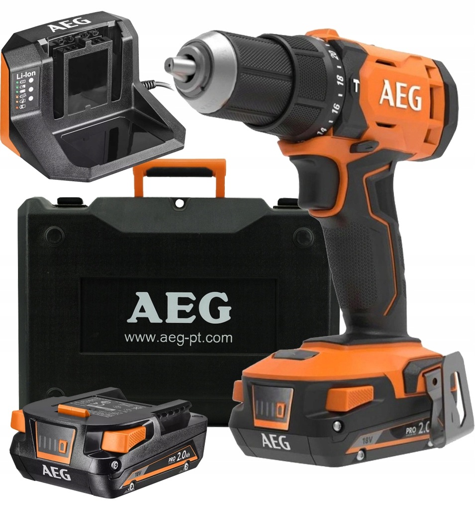 WIERTARKO WKRĘTARKA 18V 2x2Ah BSB18G4-202C AEG - 12150335924 - oficjalne archiwum Allegro